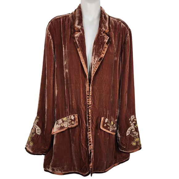 Sundance | Jackets & Coats | Sundance Silk Crushed Velvet Blazer ...